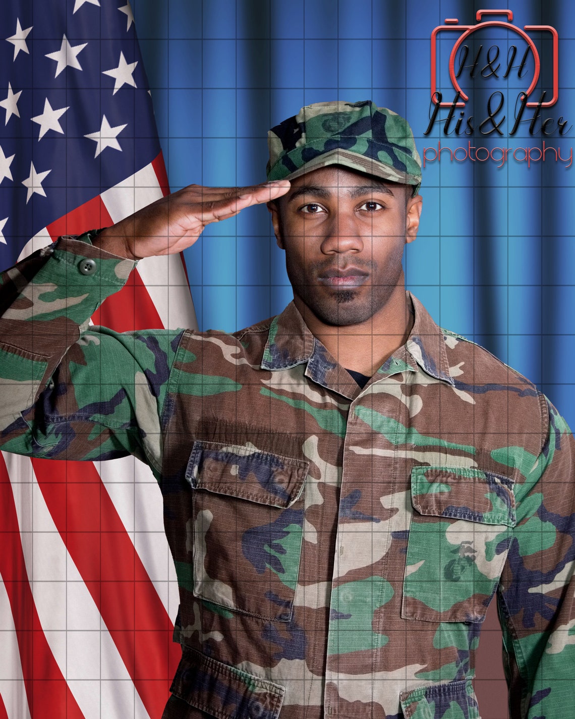American Flag Head Shot Background Public Service Military - Etsy