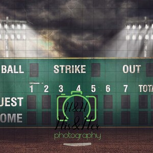 Sports Score Board, Digital Background in Three Sizes 16x20, 8x10, 5x7 ...