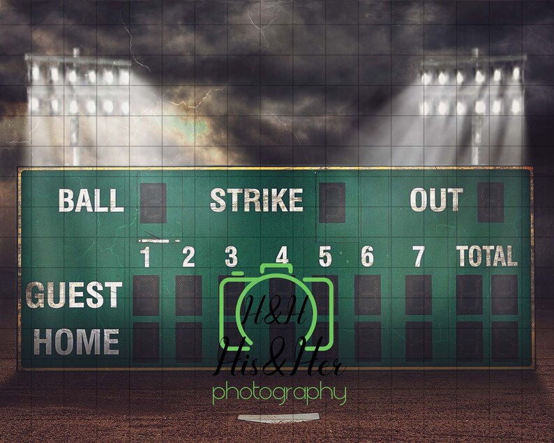 Sports Score Board Digital Background in Three Sizes 16x20 - Etsy