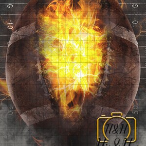 Football Touchdown Explosion, Digital Background, Digital Backdrop ...