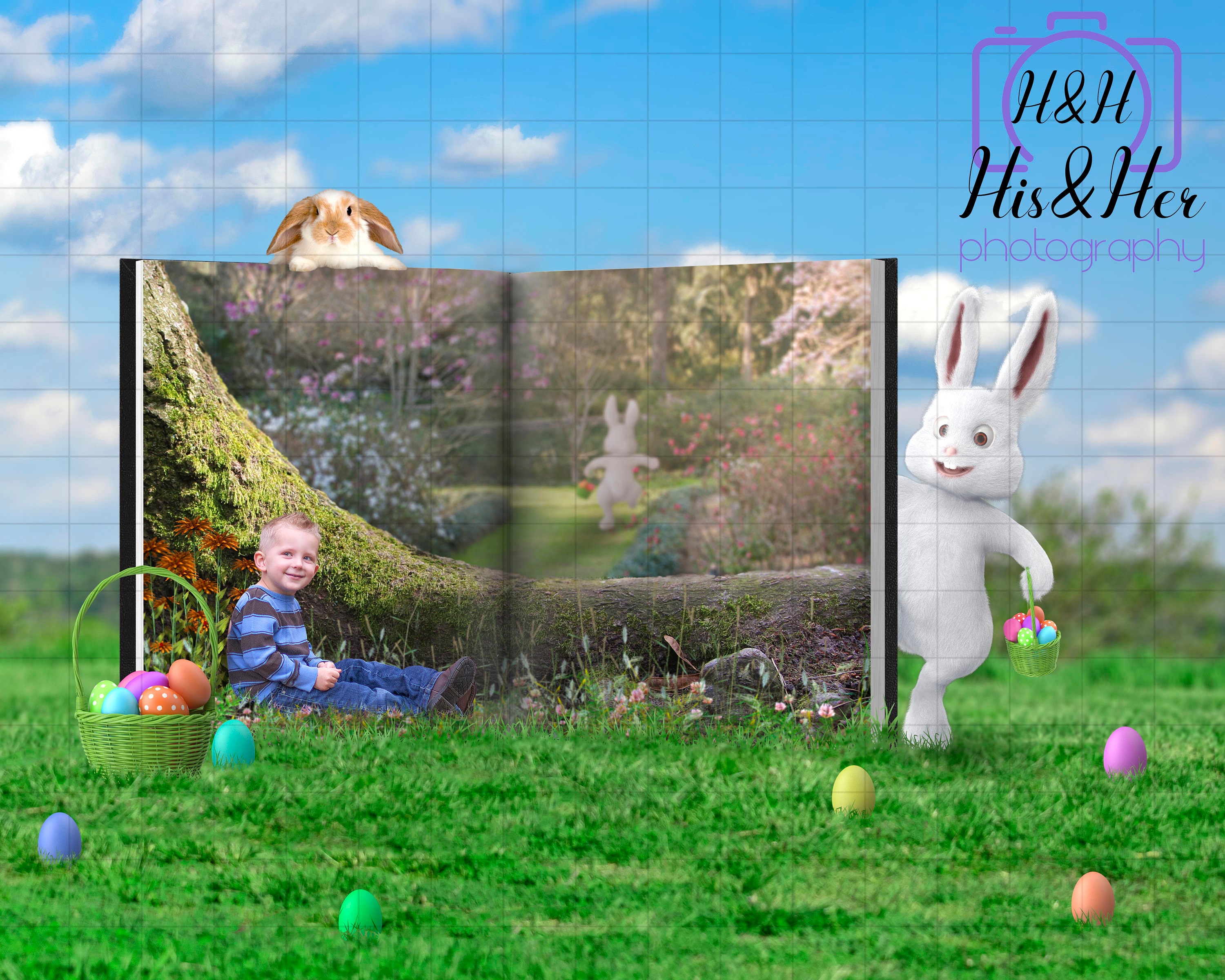Photography Art & Collectibles Easter Digital Background for Photoshop ...