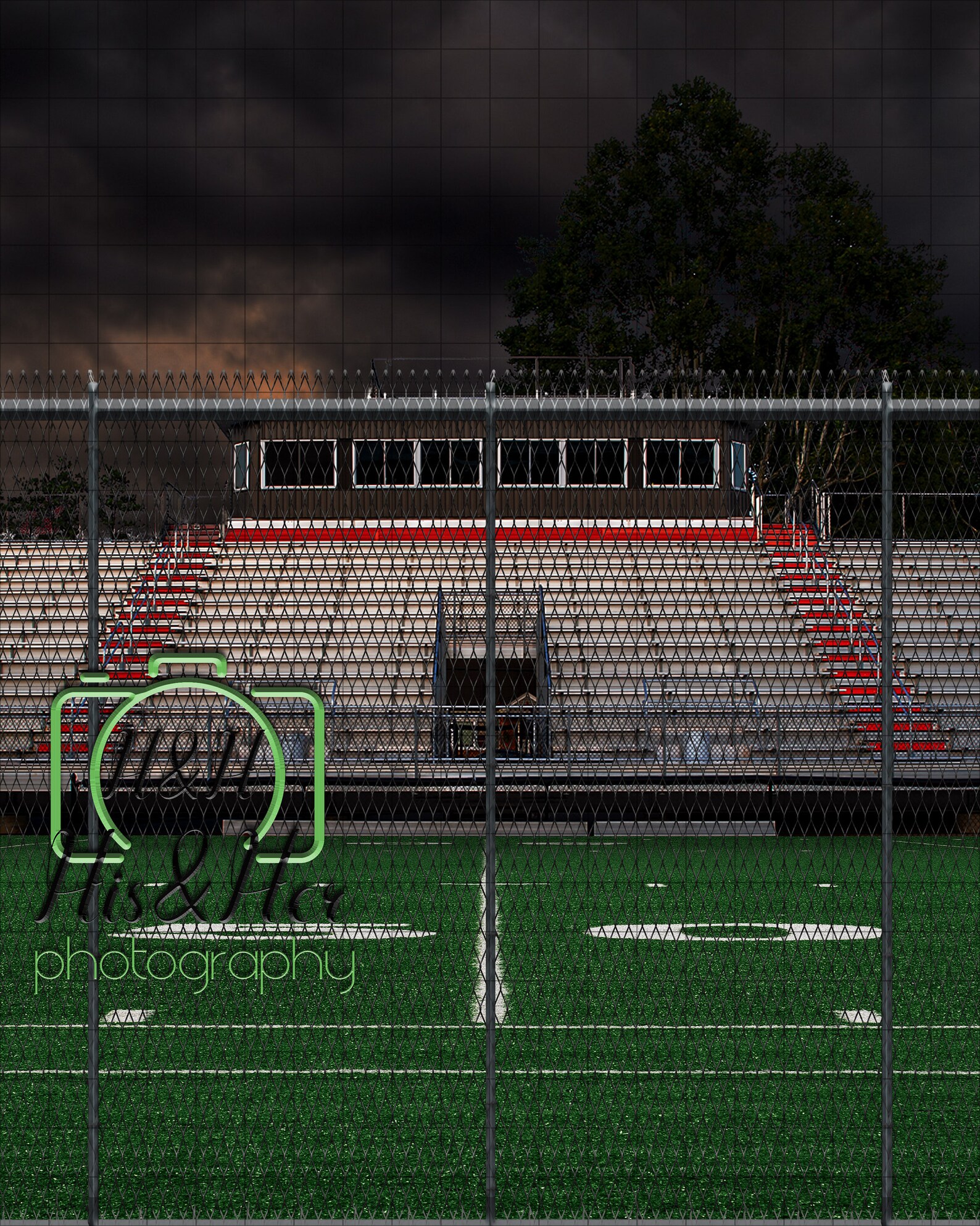 Football Field Fence Digital Background Digital Backdrop - Etsy