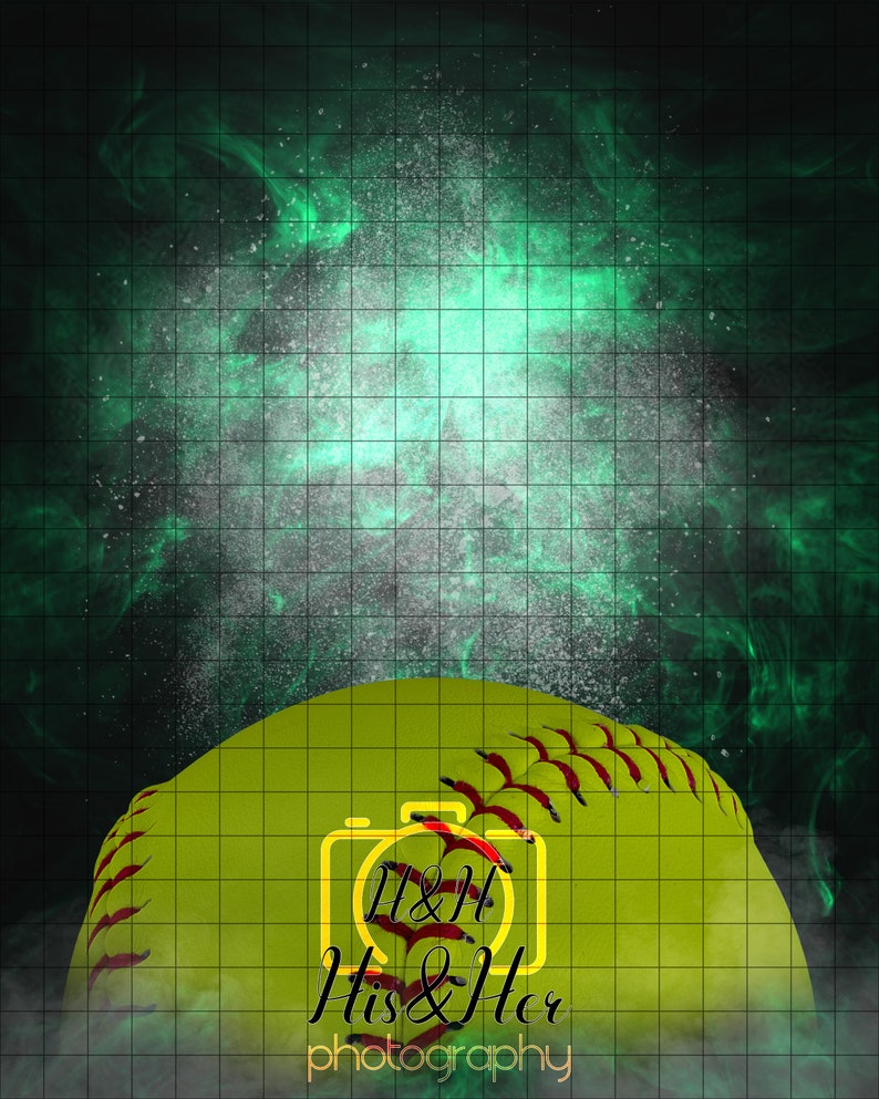 Sports Softball Green Explosion Digital Background Digital - Etsy