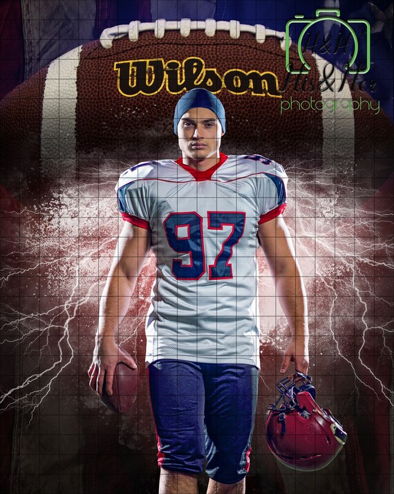 Football Red White and Blue Digital Background Digital | Etsy