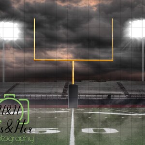 Football Field Goal, Digital Background, Digital Backdrop, Digital ...