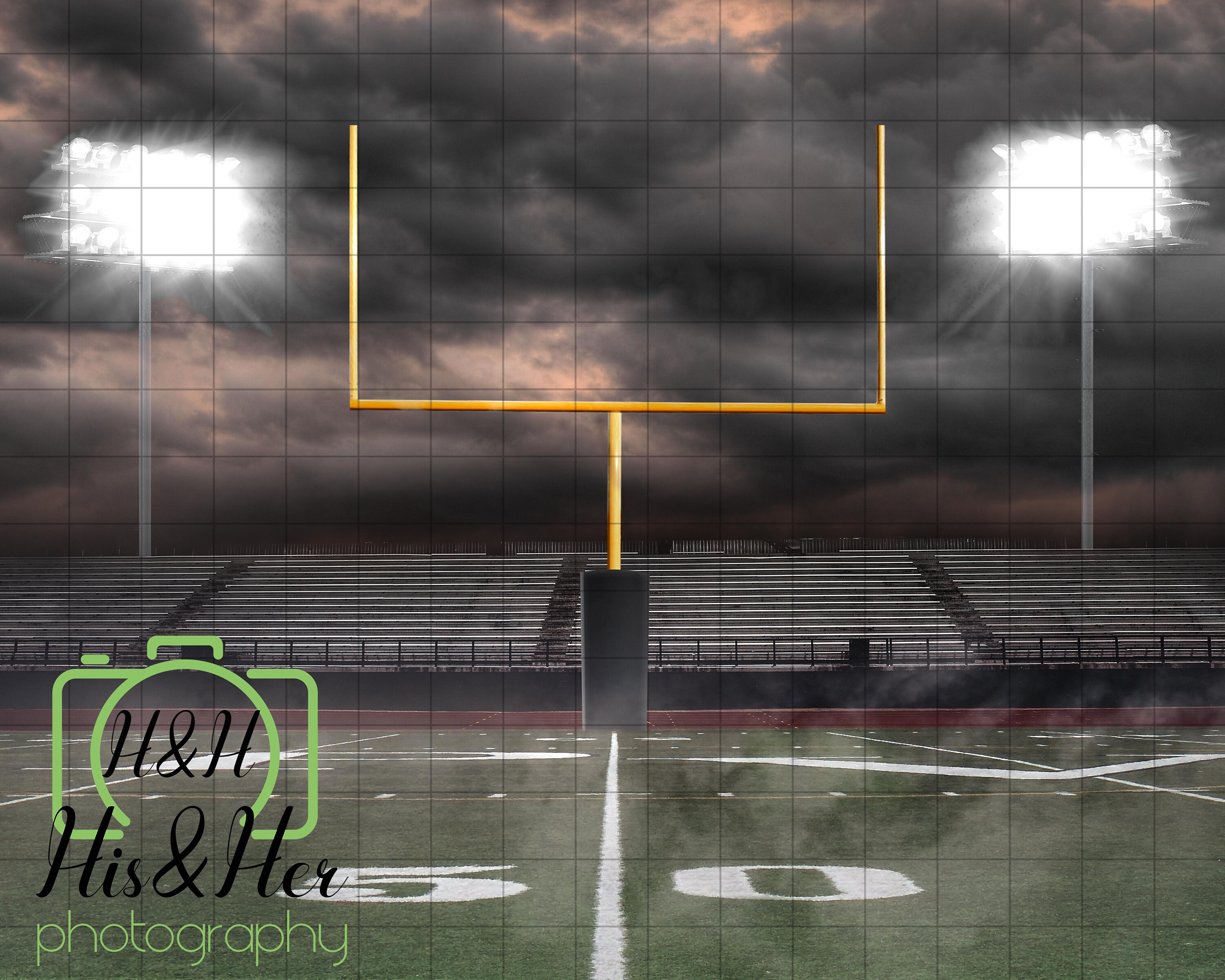Football Field Goal Digital Background Digital Backdrop | Etsy