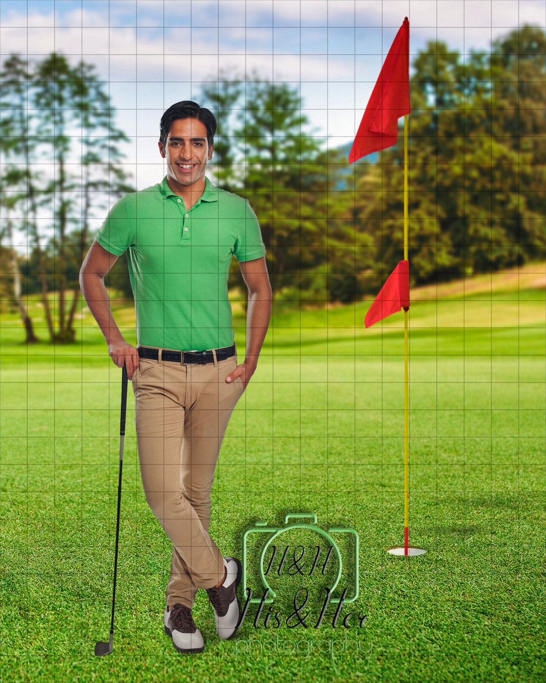 Golf Green Portrait, Golf, Sports, Digital Background, Digital Backdrop ...