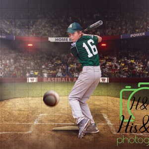Up to Bat, Baseball, Digital Background, Digital Backdrop, Digital ...
