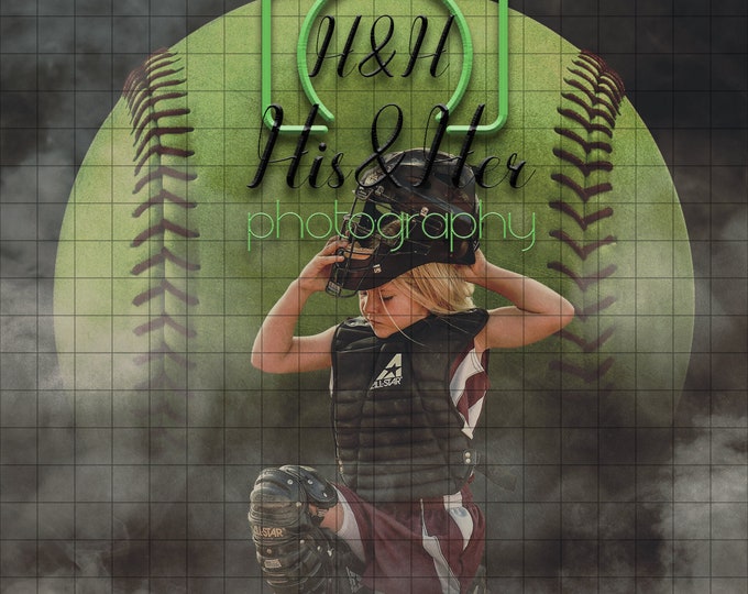 Smoky Softball Sports, Digital Background, Digital Backdrop, Digital ...