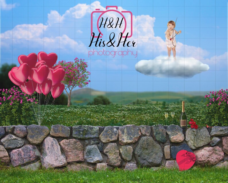 Valentines Day Cupid Digital Backdrop/digital - Etsy
