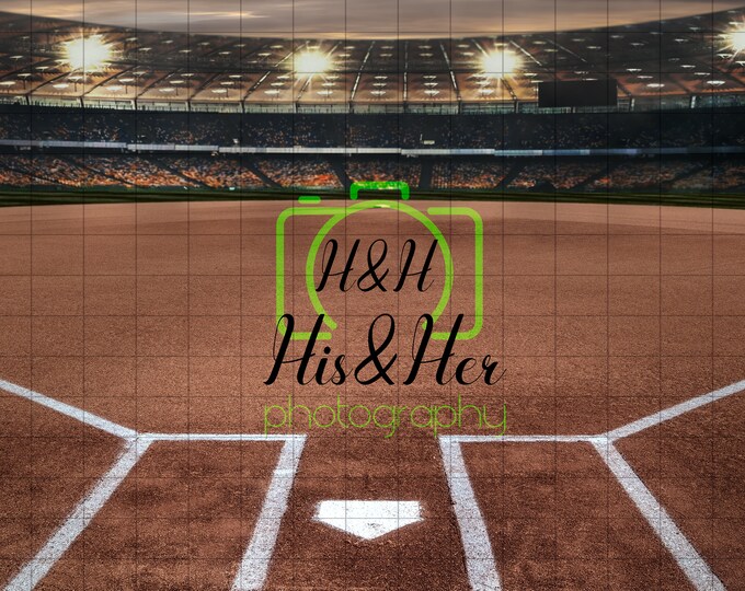 Baseball Stadium and Field, Digital Background, Digital Backdrop ...