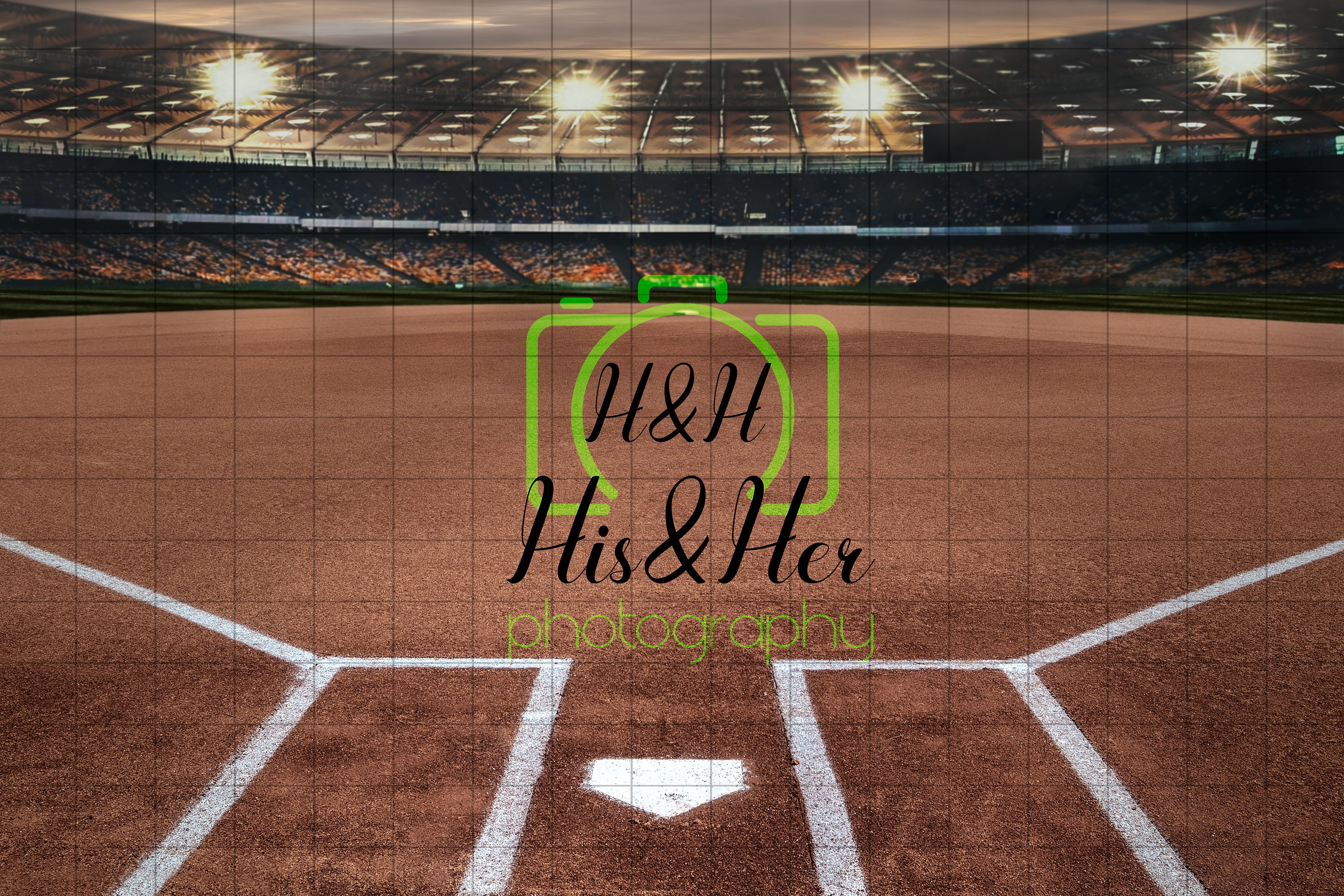 Baseball Stadium and Field, Digital Background, Digital Backdrop ...