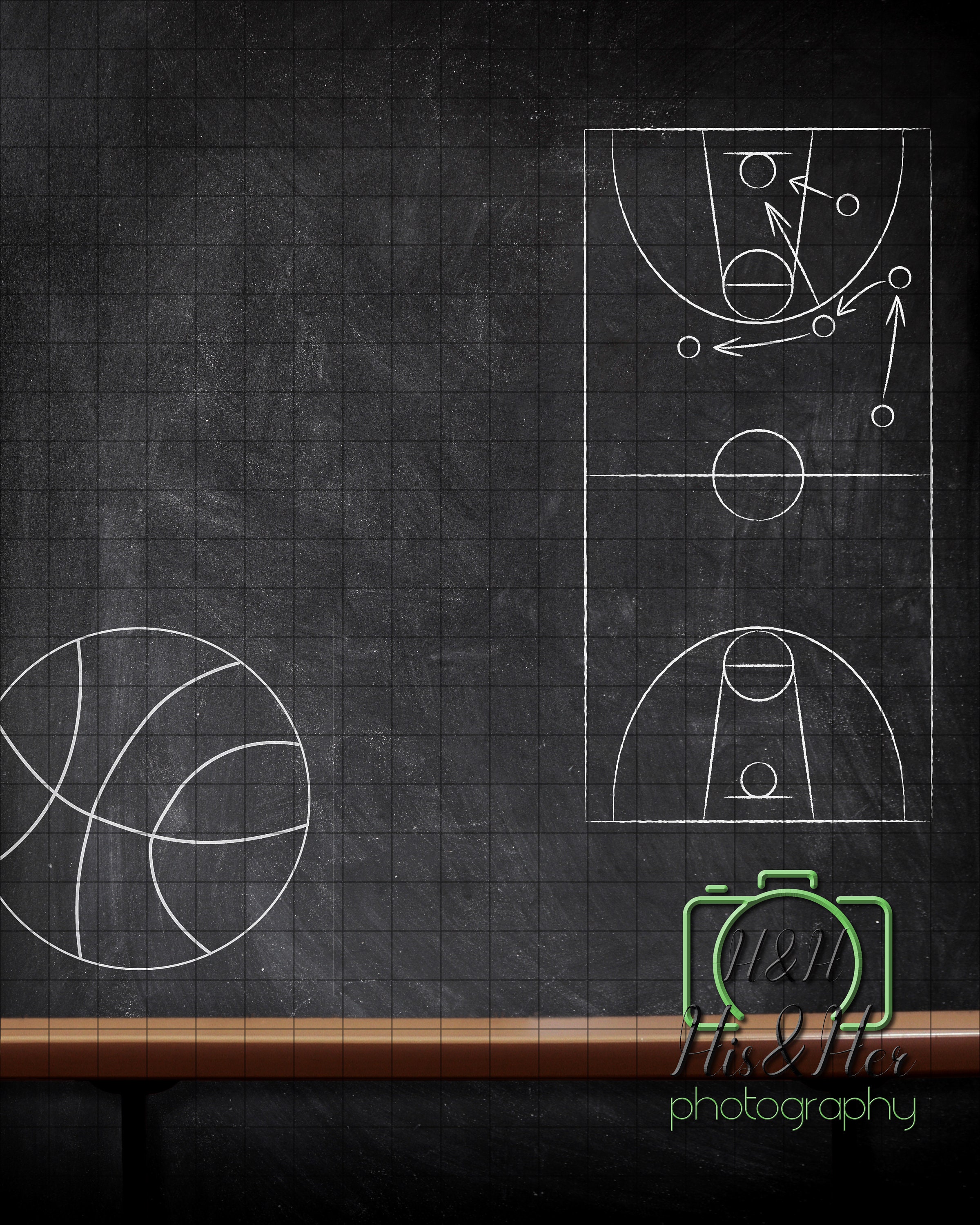 Basketball Chalk Board Plays Digital Background Digital | Etsy