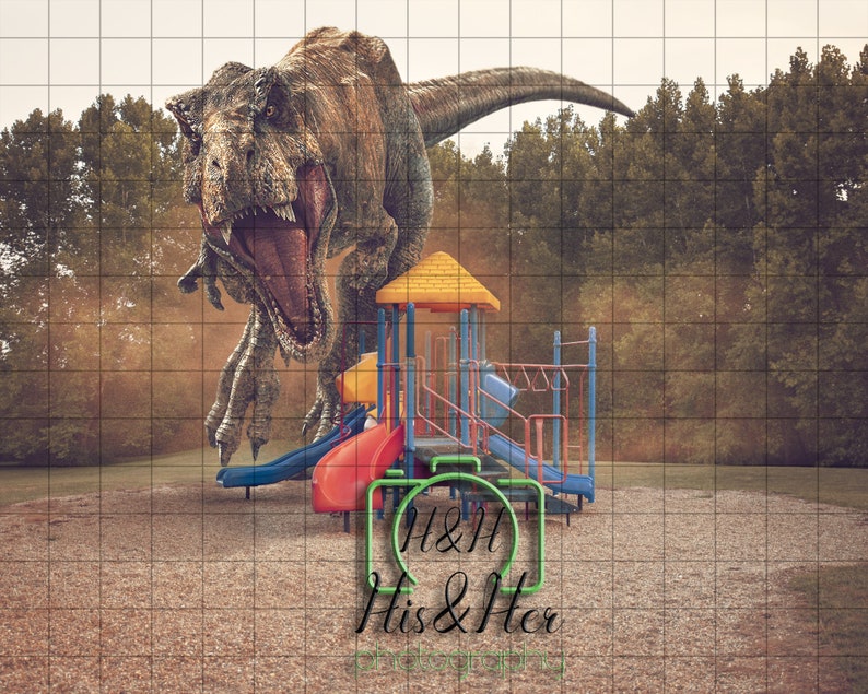 T-rex Playground Digital Background Digital Backdrop | Etsy