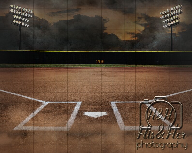 Baseball Field Without Fence Digital Background Digital - Etsy