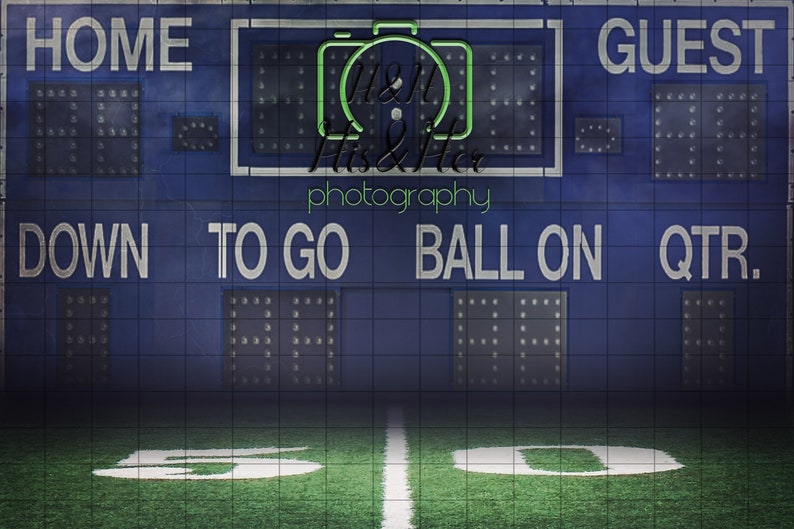 Football Scoreboard and Player Spotlight Digital Background - Etsy
