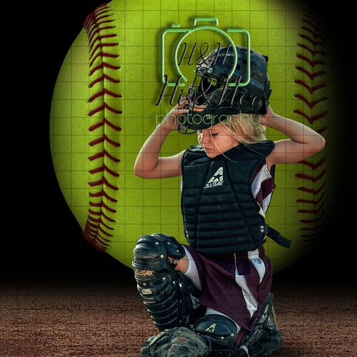 Softball Digital Background - Etsy