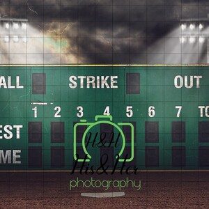Sports Score Board, Digital Background in Three Sizes 16x20, 8x10, 5x7 ...