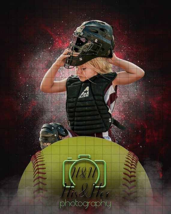 Softball Sports Explosion Digital Background Digital - Etsy