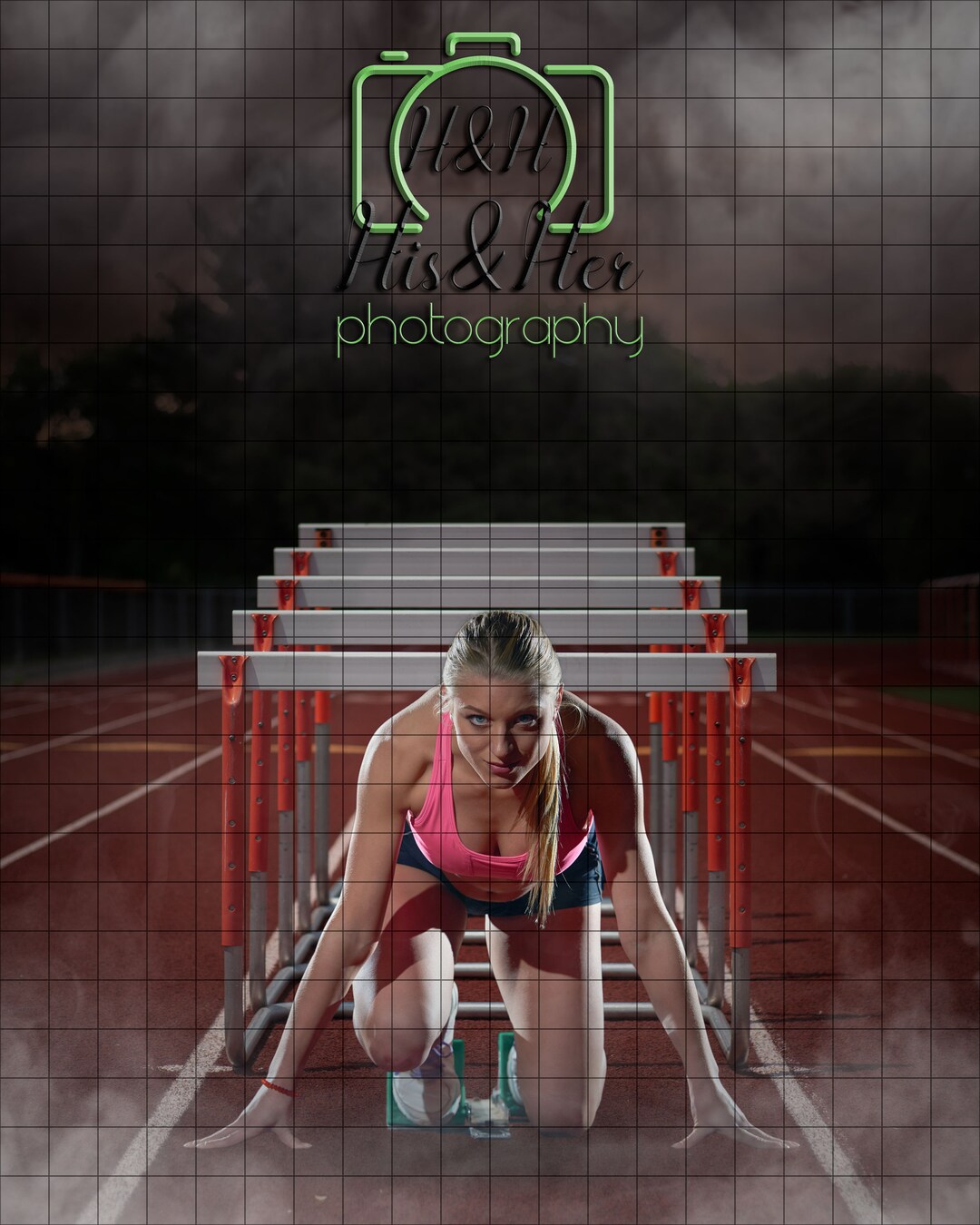 Vertical Track Hurdle, Digital Background, Digital Backdrop, Digital ...