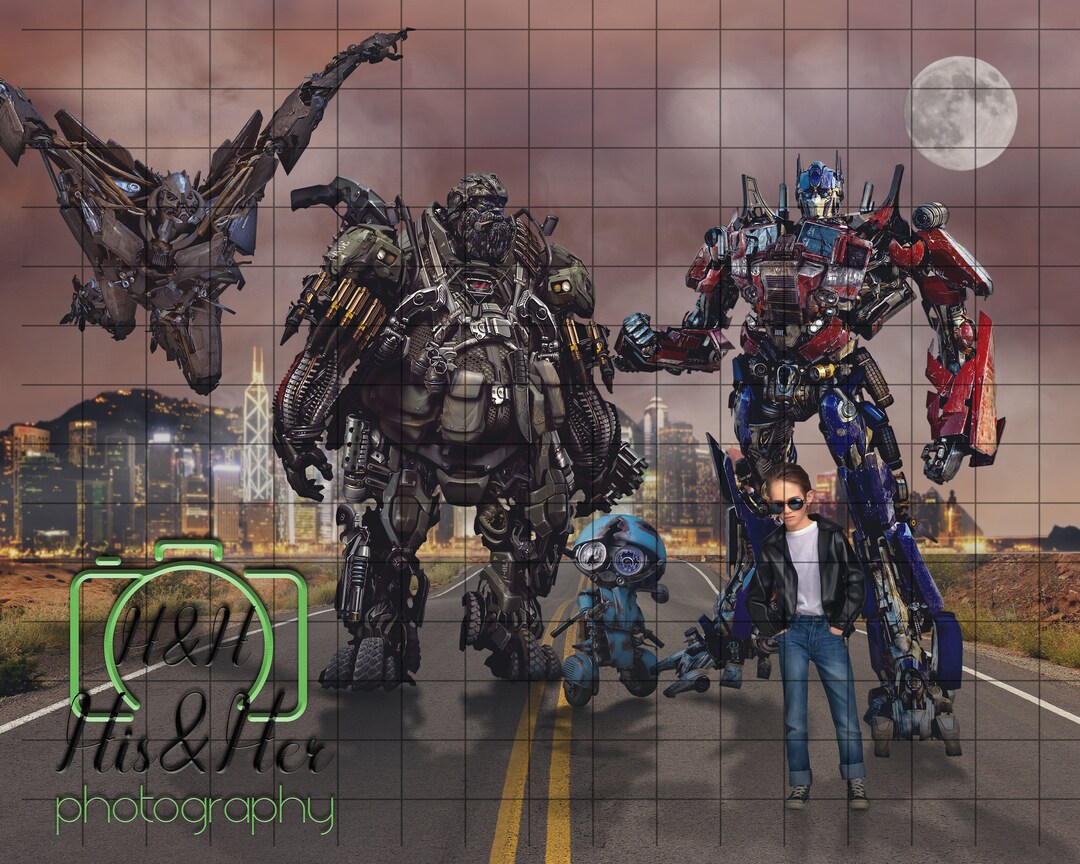 Transformers on Highway, Digital Background, Digital Backdrop, Digital ...