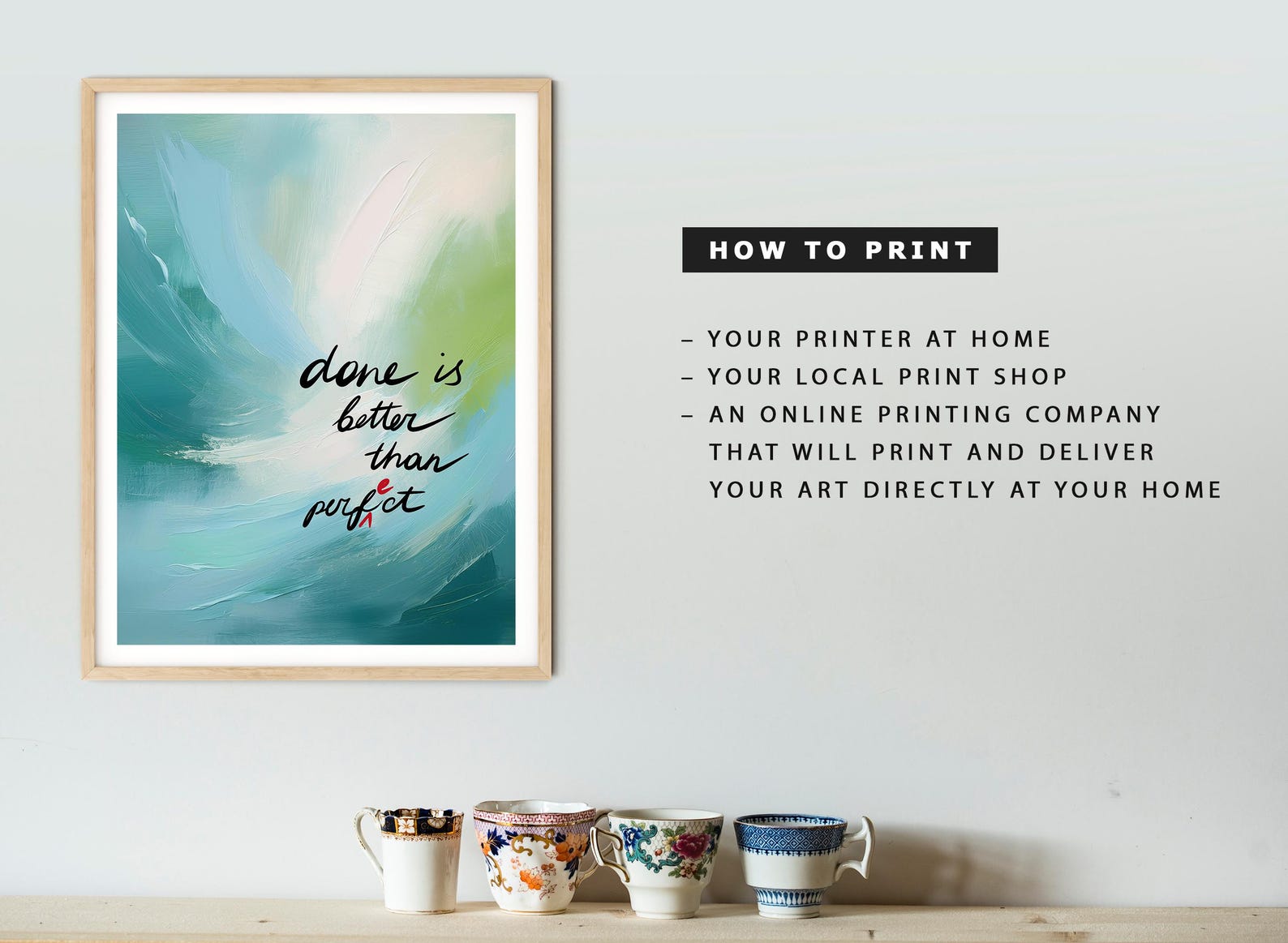 Positive Quote Art Colorful Abstracts Motivational Print Self-love ...