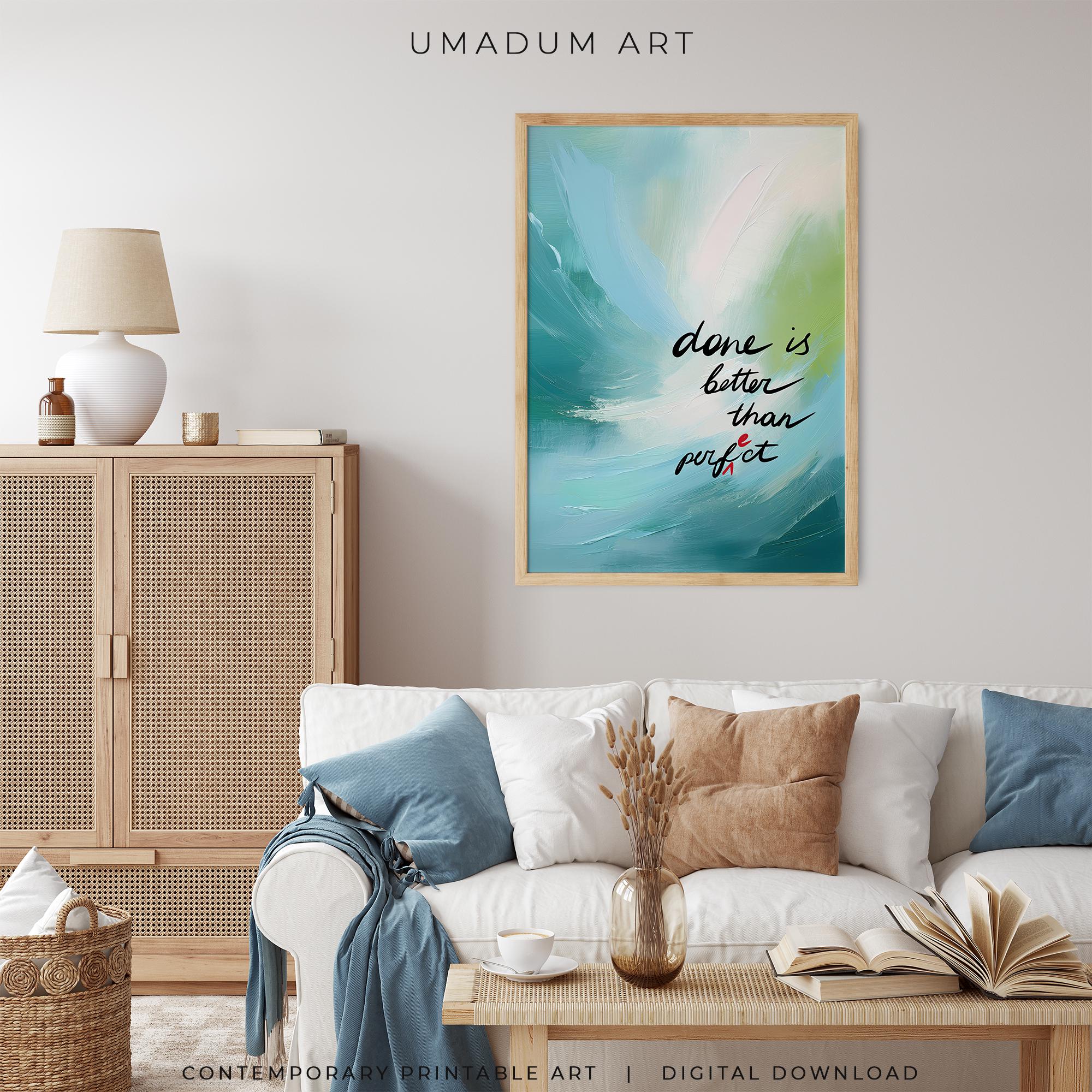 Positive Quote Art Colorful Abstracts Motivational Print Self-love ...