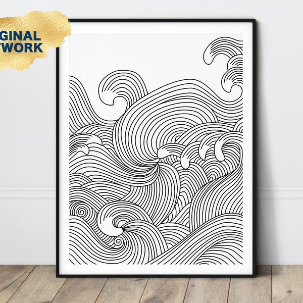 Abstract Waves - Etsy
