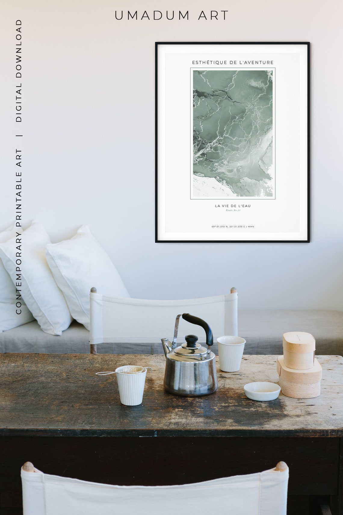 Light Green Abstract Poster Printable Art Sage Green Wall Art Olive ...