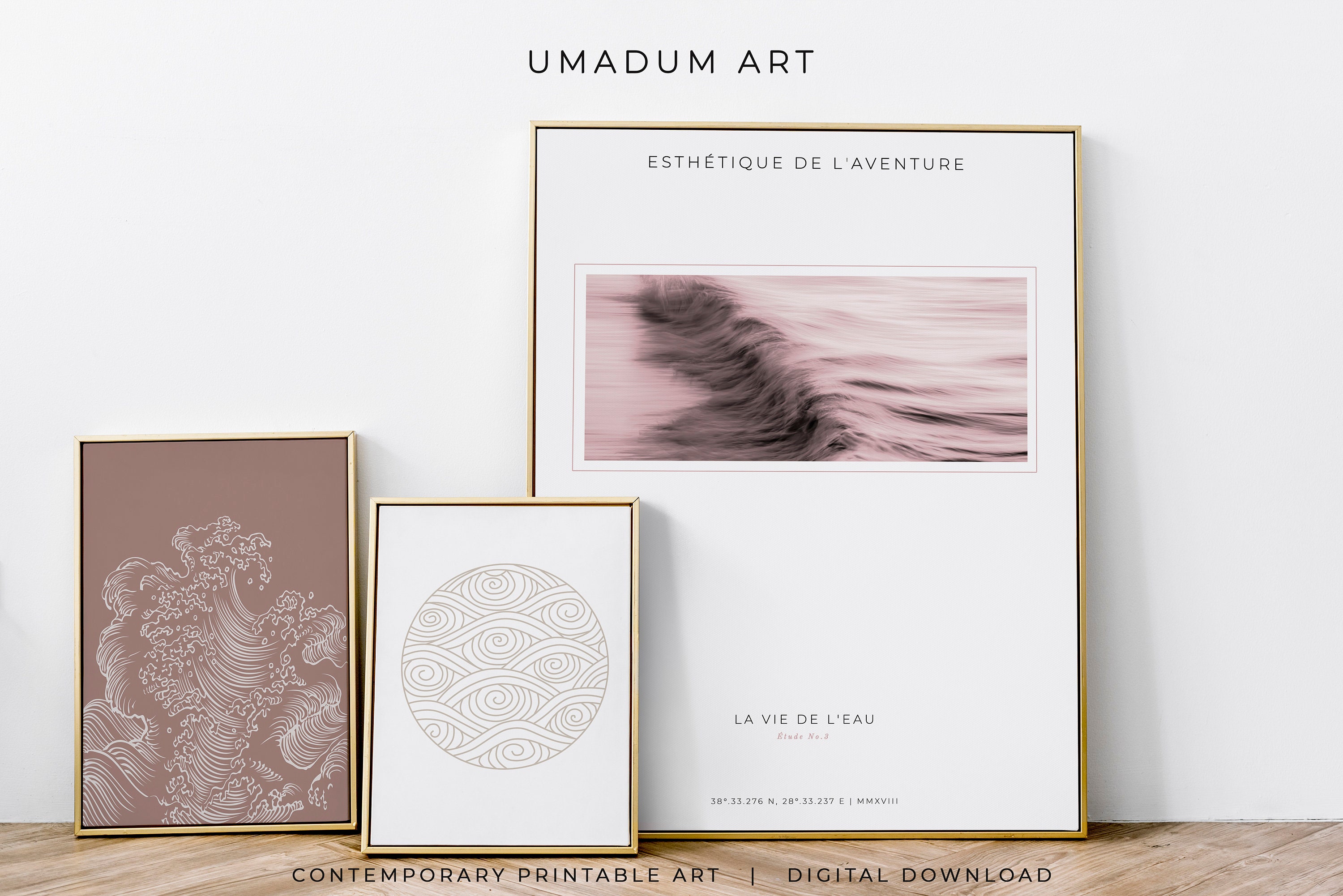 Mauve Purple Poster Abstract Minimalist Neutral Wall Print Natural ...