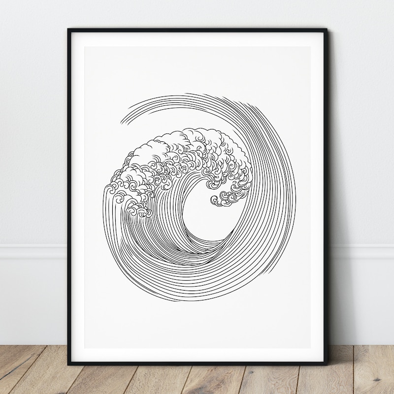 Wave Print - Etsy