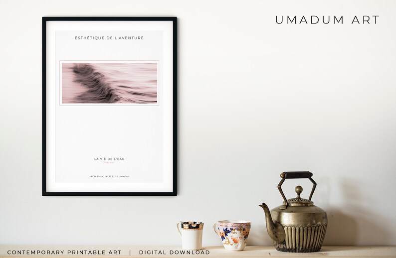Mauve Purple Poster Abstract Minimalist Neutral Wall Print Natural ...
