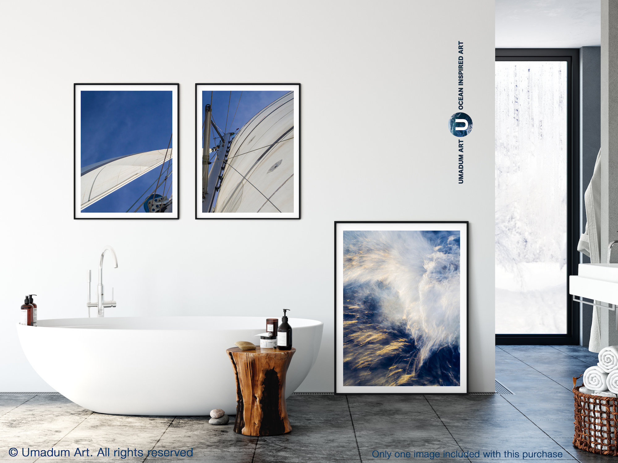 Abstract Ocean Poster, Printable Abstract Art, Oversized Art Print ...