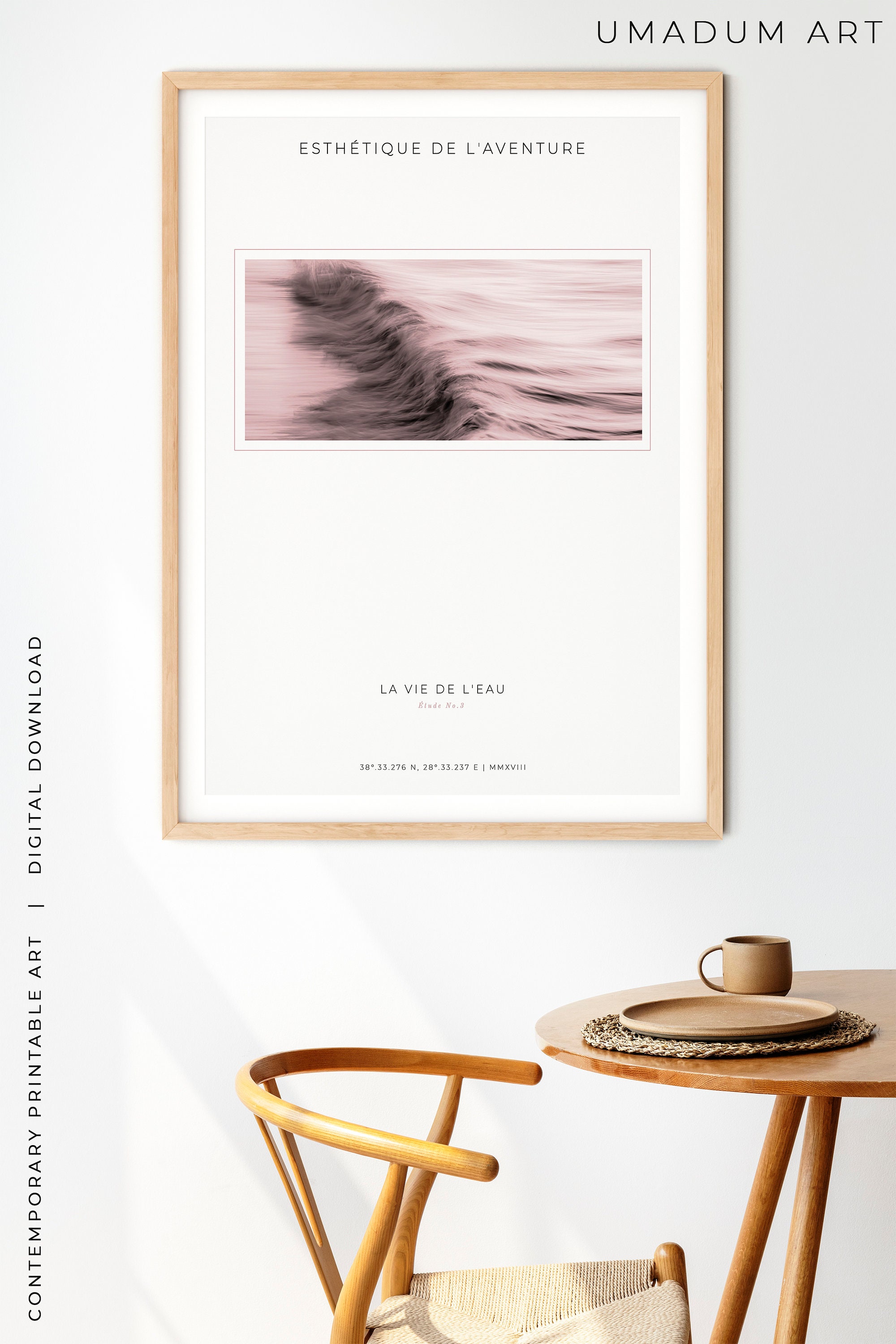 Mauve Purple Poster Abstract Minimalist Neutral Wall Print Natural ...