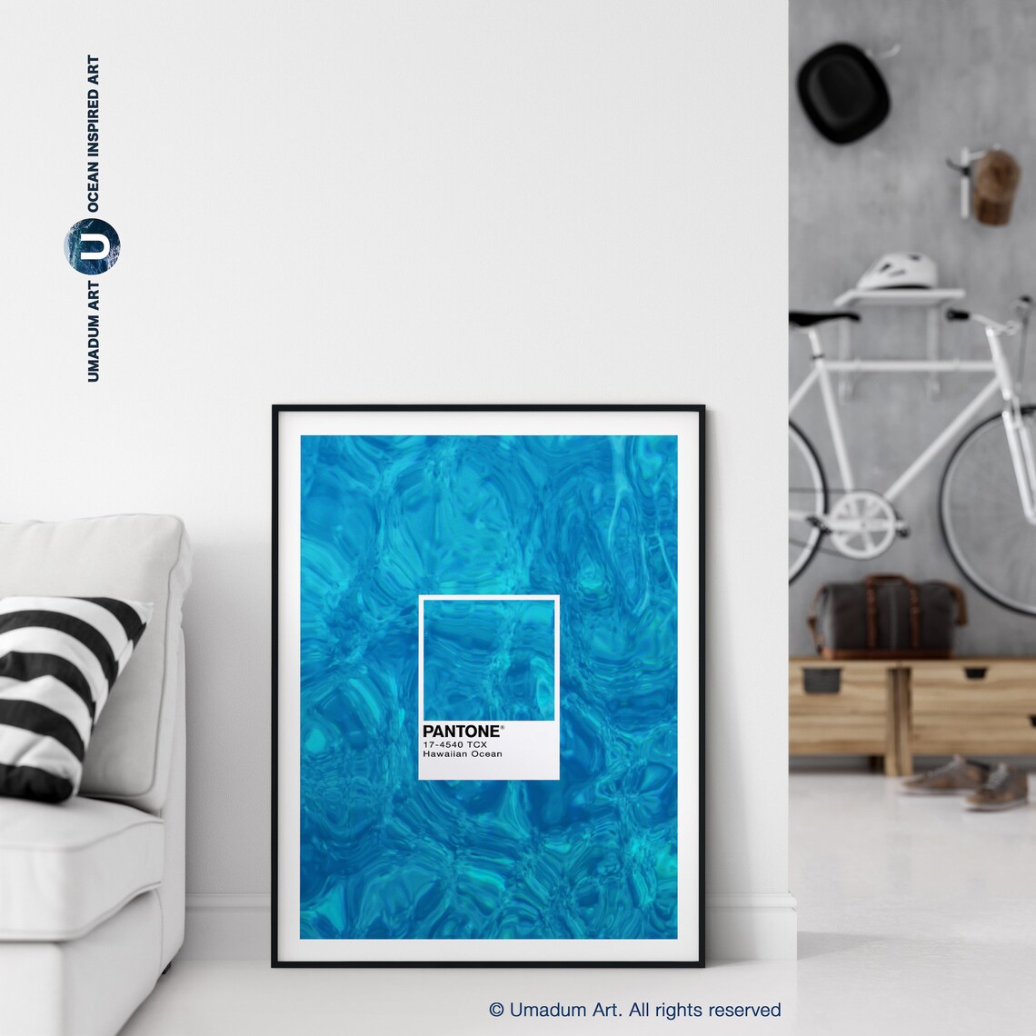 Hawaiian Ocean Blue Pantone Poster Swatch Printable | Etsy