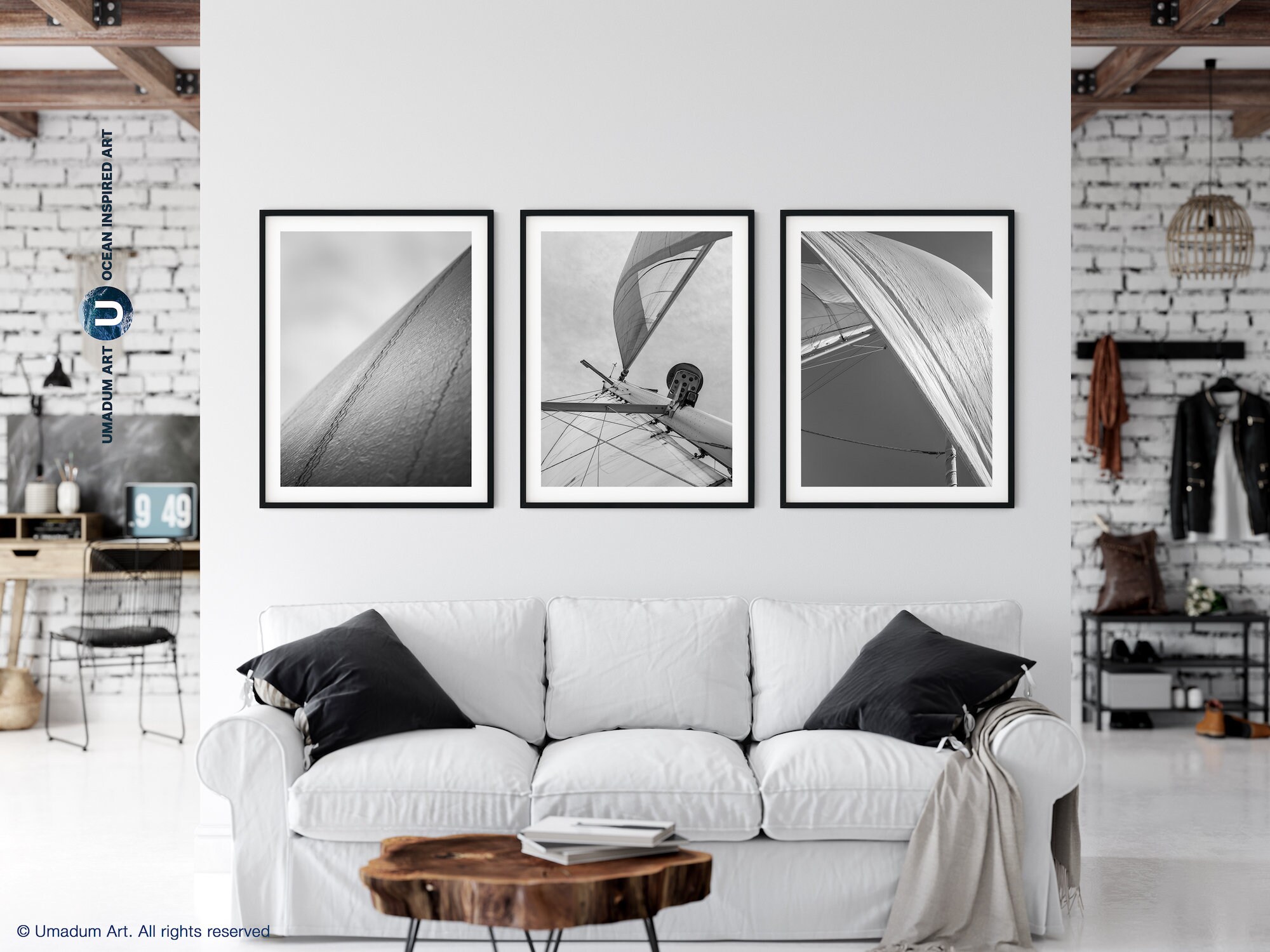 Nautical Set of 3 Sailboat Art Print Sailing Photography Sail - Etsy