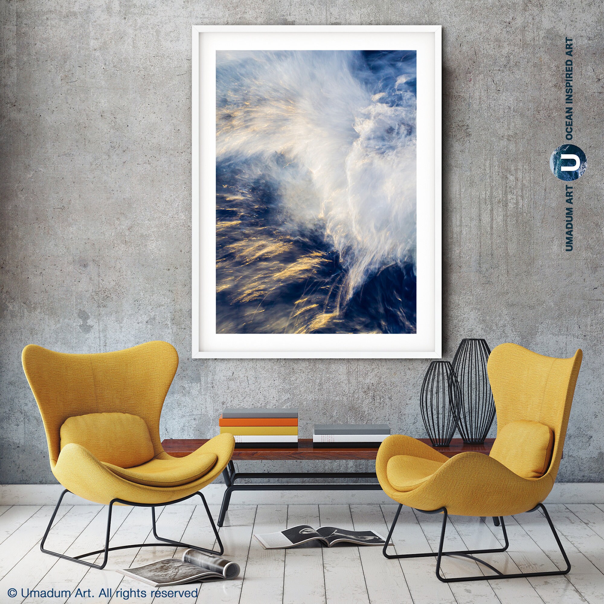 Abstract Ocean Poster, Printable Abstract Art, Oversized Art Print ...