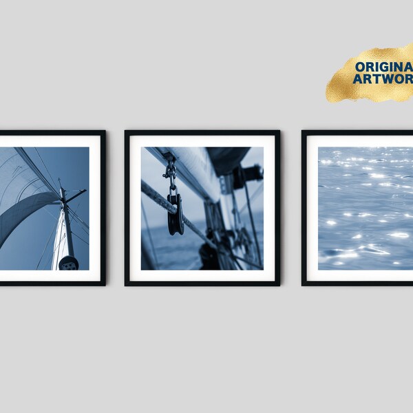 Navy Blue Sailboat - Etsy