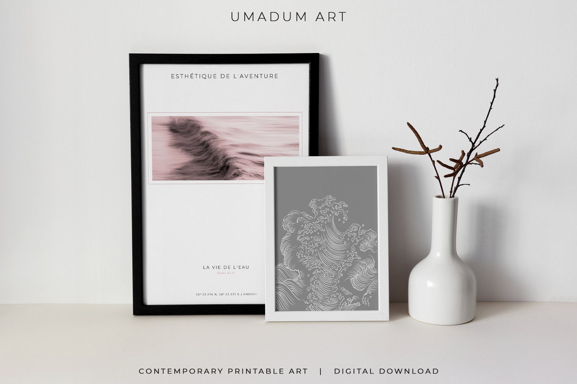 Mauve Purple Poster Abstract Minimalist Neutral Wall Print - Etsy