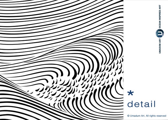 Ocean Wave Pattern Black And White