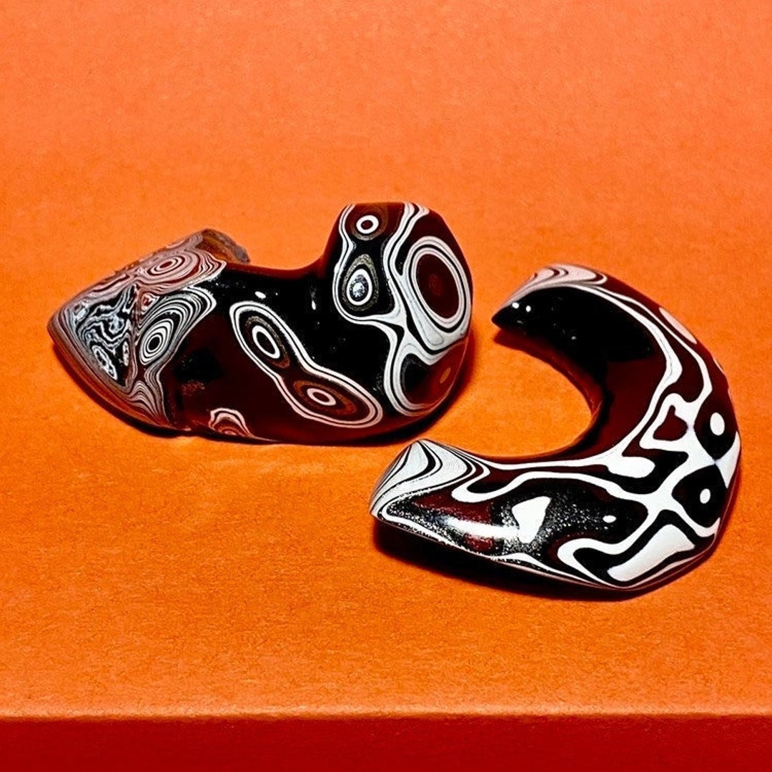 Fordite Freeform 2 Piece Gift Set Modern Tri-state Detroit Motor Agate ...