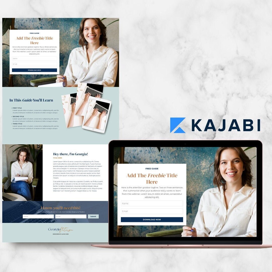 Georgia - Kajabi Freebie Template - Etsy