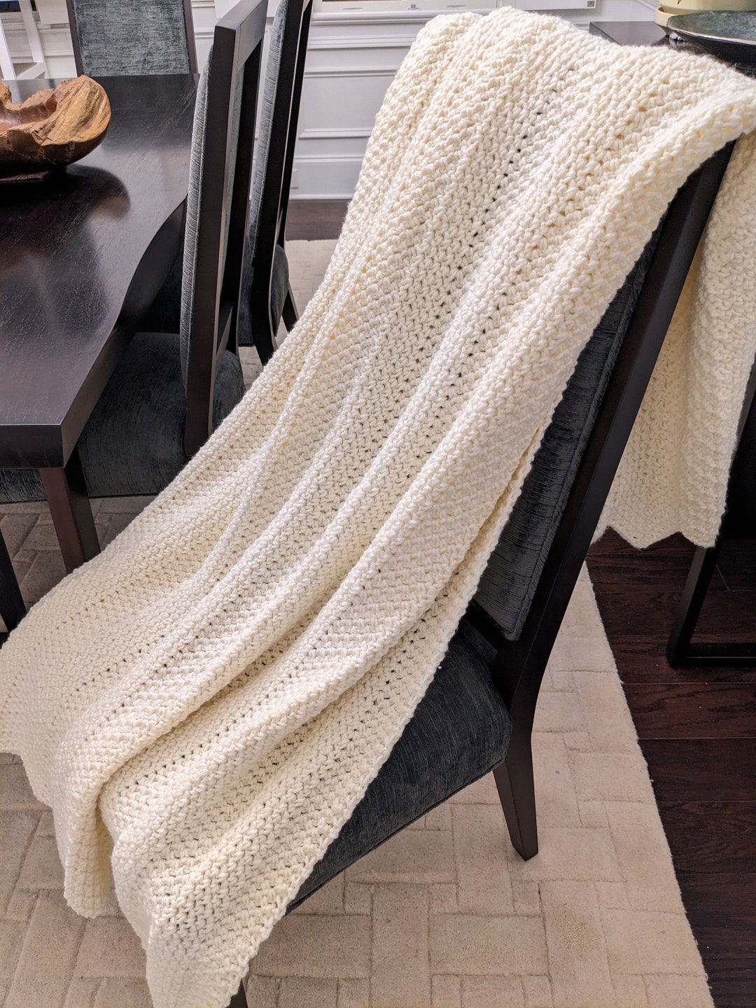 Cream Throw, Afghan, Blanket, off White, Snow White, Ivory, Crocheted ...