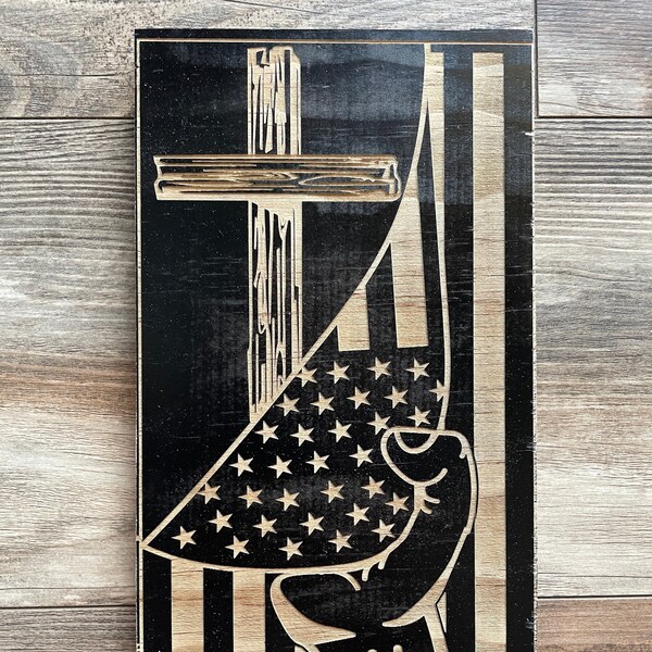 Wood Vertical Flag - Etsy