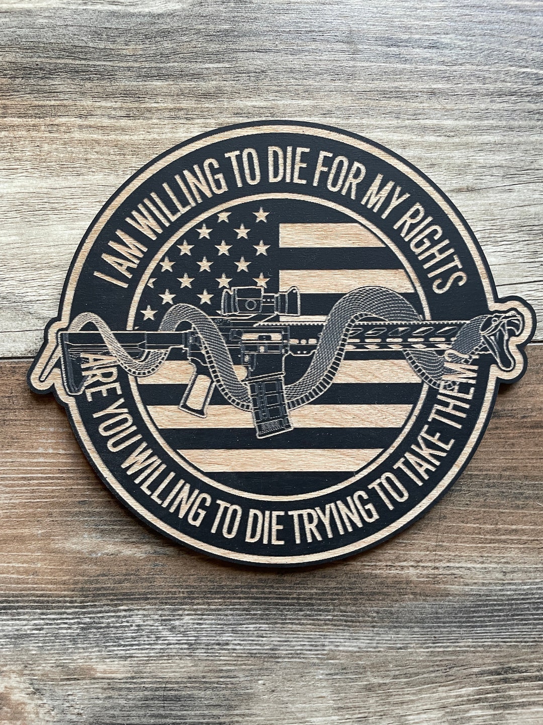 Second Amendment Round Sign, Second Amendment, 2a, Pew Pew ...