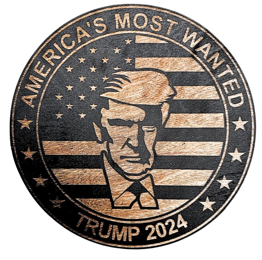 Round Trump Wooden Sign, Trump Sign for Office or Den, Donald Trump ...