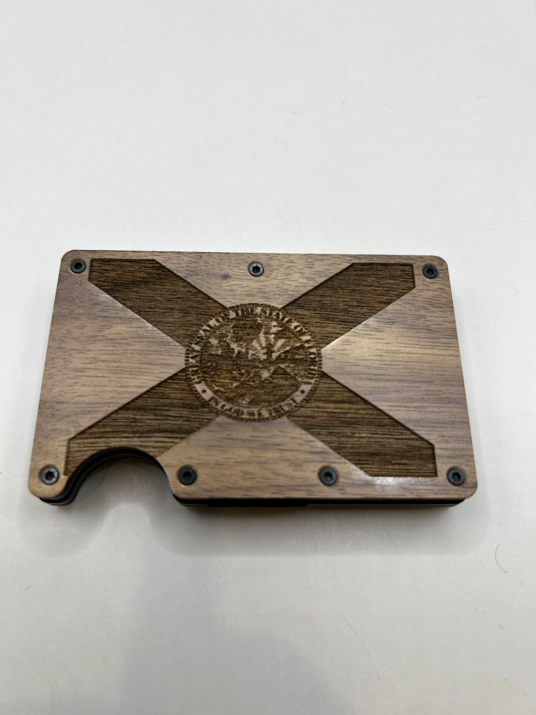 Florida Flag Walnut RFID Wallet Wood Wallet Unique Christmas - Etsy