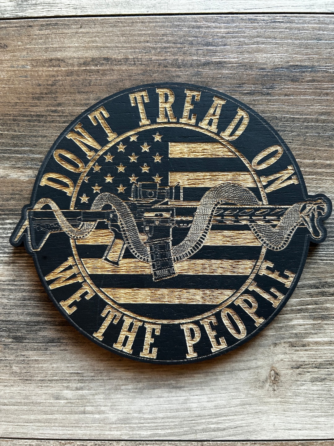 Second Amendment Round Sign, Don't Tread on Me Sign, Second Amendment ...