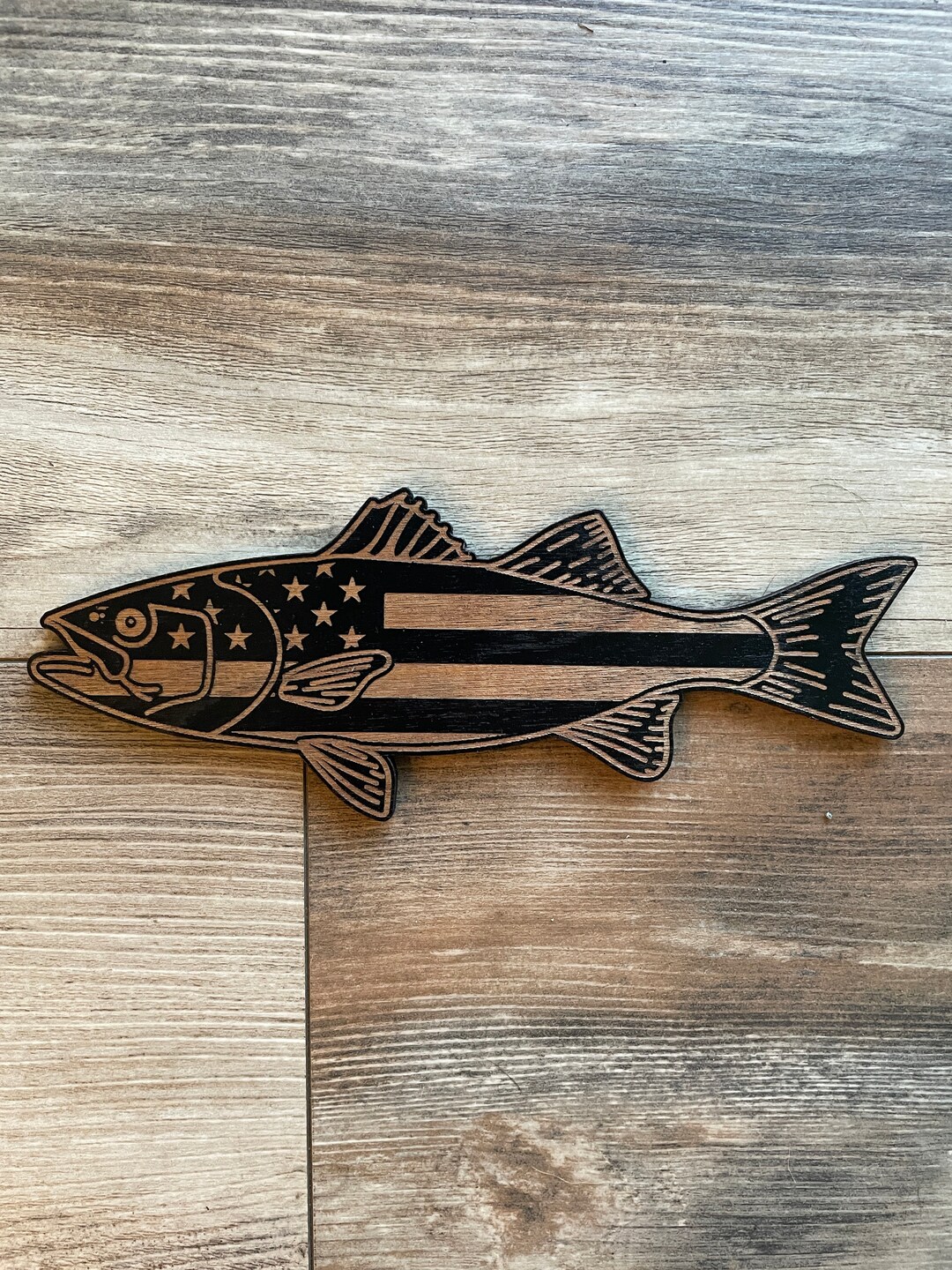 Bass Fish Wood Flag, Bass Fish, Bass, Fishing, Fish, Freshwater Fish ...