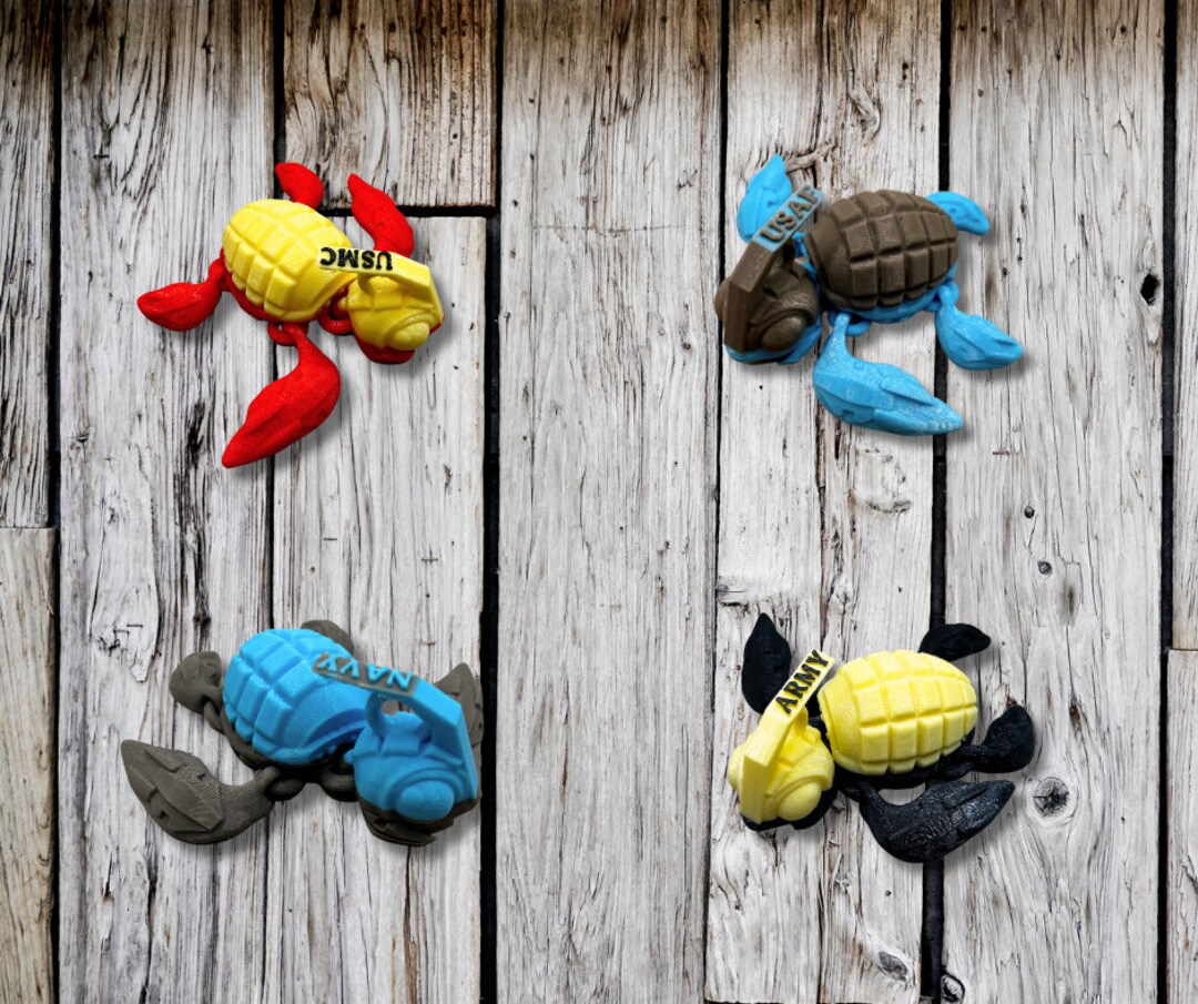 3D Printed Grenade Turtle Figurine: US Military Tribute - Etsy